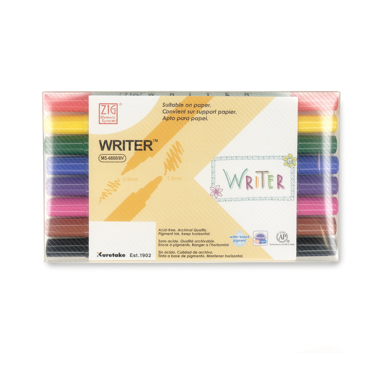 Kuretake ZIG WRITER - Set of 8 Colours | Scribblers Calligraphy Supplies